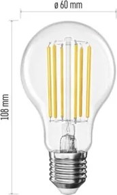 Emos lighting LED žárovka Filament A60 A CLASS / E27 / 7,2 W (100 W) / 1521 lm / teplá bílá 1525283279