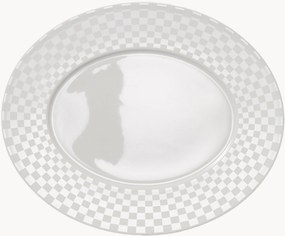 Sada oválných servírovacích talířů z kostního porcelánu Cross White, 6 dílů