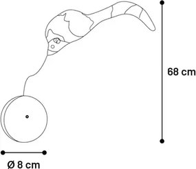 Flamingo Boula Elektronická hračka pro kočky 68cm