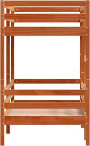 Patrová postel voskově hnědá 80 x 200 cm masivní borové dřevo 3284217