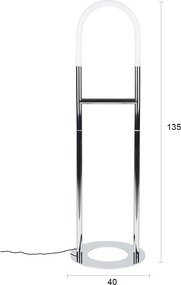 LED stmívatelná stojací lampa ve stříbrné barvě (výška 135 cm) Arch – Zuiver