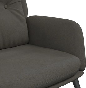 Relaxační křeslo tmavě šedé umělá broušená kůže 341282