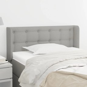 Čelo postele typu ušák světle šedé 103x16x78/88 cm textil 3119192