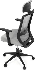 Ergonomická kancelářská židle AURELIE - šedá síťovina