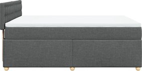 Box spring postel s matrací tmavě šedá 140x200 cm textil 3289018