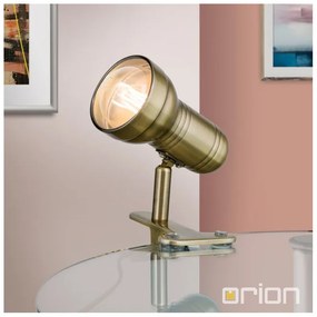 Orion Str10-411-P Klipová stolní lampa WILHELM patina