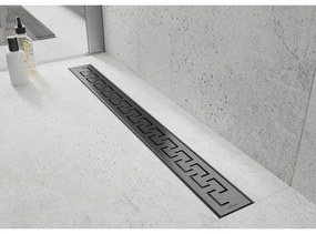 Mexen Flat nerezový sprchový žlab 50 cm, vzor M15, černá, 1724050-15