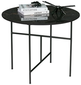 WOOOD Porcelánový konferenční stolek VIDA černý 48x60cm 373798-Z