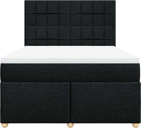 Box spring postel s matrací černá 160x200 cm textil 3293633