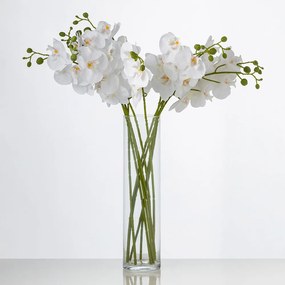 Umělá orchidej JOHANA bílá. Cena je za 1 kus.