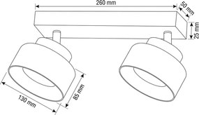 Brilagi - Bodové svítidlo AURA LUX 2xGX53/30W/230V černá/zlatá