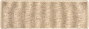 Schodové rohože 15 ks 65 x 21 x 4 cm světle béžové s obdélníkovým okrajem 326909