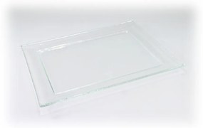 BDK-GLASS Servírovací tác MAXIM 29x23cm Barva: Šedé sklo