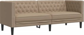 3dílná sedací souprava Chesterfield cappuccino umělá kůže 3209272