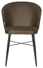LABEL51 Jídelní židle WAVE zelená mikrovlákno Color: Army green UK-30.163
