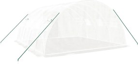 Skleník s ocelovým rámem bílý 16 m² 4x4x2 m 3188072