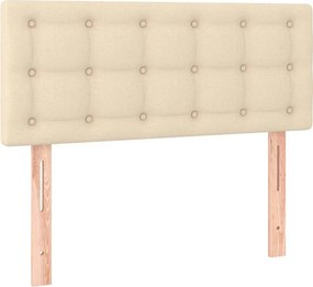 Box spring postel s matrací krémová 90x190 cm textil 3126530