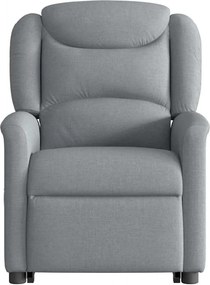 Zvedací polohovací křeslo světle šedé textil 3303194