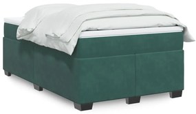 Box spring postel s matrací tmavě zelená 120x190 cm samet 3285272
