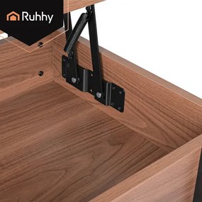 Konferenční stolek Ruhhy 92 x 51 cm se zvedací deskou, úložným prostorem a policí