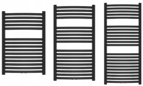 Invena, koupelnový žebříkový radiátor 540x800 mm 404W, černá matná, UG-03-080-A