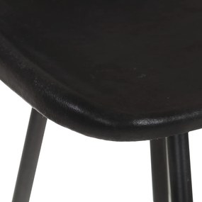 Barové stoličky 2 ks černé pravá kůže - Default Title