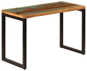 Jídelní stůl 115 x 55 x 76 cm masivní recyklované dřevo a ocel - Default Title