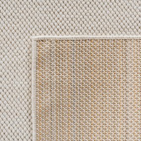 Ayyildiz, Kusový koberec Helix 2200 cream kruh, 80x80, béžová, chodba / předsíň