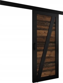 Posuvné dveře s krycí lištou ADIO 3 černý + old style 90