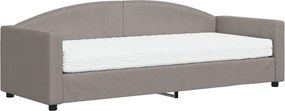 Válenda s matrací taupe 80 x 200 cm textil 3197168