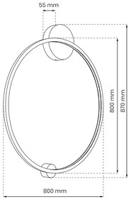 Nástěnné LED svítidlo Saturno2, 1x LED 46w, 4000k, b
