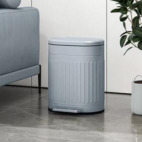 HOMCOM Odpadkový koš 20 l, pedálový s víkem, vyjímatelný vnitřní koš, funkce Soft-Close, 36,5 x 31,2 x 45 cm, šedá