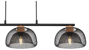 GLOBO Závěsné designové osvětlení nad jídelní stůl VITIANO, 3xE14, 40W, černé 15393-3