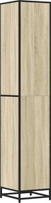 Koupelnová skříňka dub sonoma 35x37,5x188,5 cm kompozit a kov 3300881
