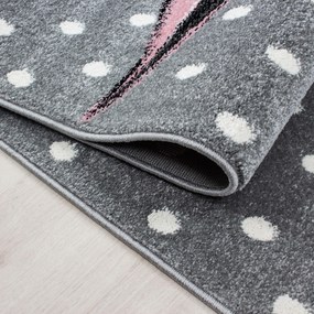 Dětský kusový koberec Kids 590 Pink jednorožec | růžový Typ: 80x150 cm