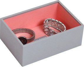 Krabička na šperky Stackers open mini šedo-korálová