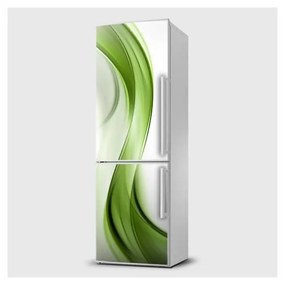 E-shop24, Pi51SL1267, Rozměr 65x180 cm, Fototapeta samolepící na lednice - Vlnka zelená