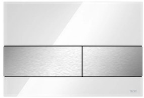 TECEsquare- Ovládací tlačítko, skleněné, bílé sklo - broušená nerezová ocel 9240801