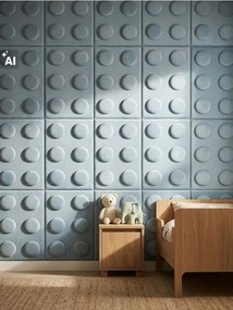 Sinsay - Sametový čalouněný panel ve tvaru kostky - modrá