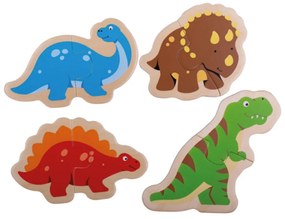 Bigjigs Toys Dřevěné puzzle dinosauři