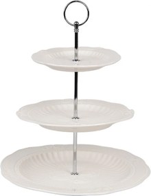 Elegantní 3-patrový porcelánový etažér - Ø 26*31 cm