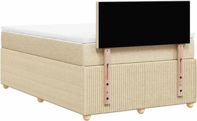 Box spring postel s matrací krémová 120x200 cm textil 3287421