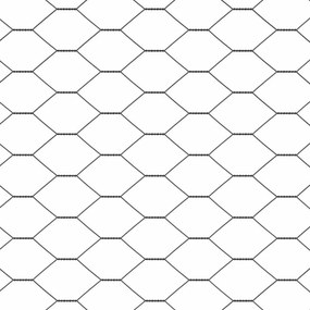 Hexagonální plot s podpěrou 50 x 0,8 m Ocel potažená PVC Šedá 3353269