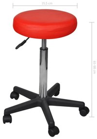 Kancelářské stoličky 2 ks červené 35,5 x 84 cm umělá kůže,  277177 HangarStore.cz