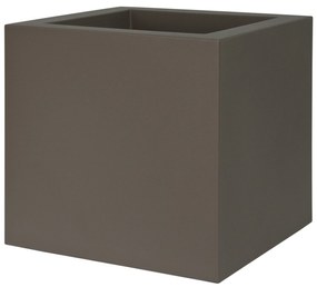 Plust - Designový květináč KUBE,  50 x 50 cm - tmavě šedý