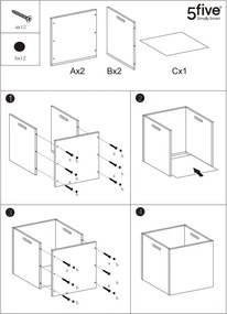 Skladovací krabička v barvě přírodního dřeva, 31 x 31 cm,