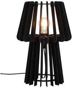 NORDLUX Groa dřevěná stolní lampa - černá