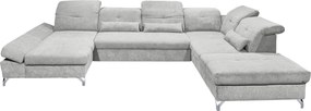 XXXLutz SEDACÍ SOUPRAVA, textil, světle šedá MID.YOU - Rozkládací sedačky - 002220028605