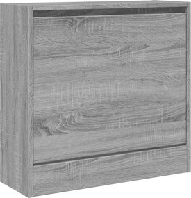 botník, výklopný, kompozitní dřevo, 57x60x21 cm, šedá sonoma, Dekorino BB20260034
