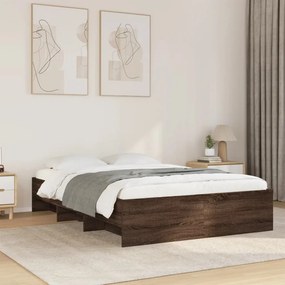 Rám postele bez matrace hnědý dub 120 x 190 cm kompozitní dřevo 3295701